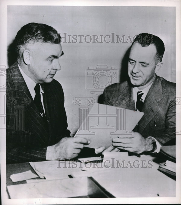 1952 Press Photo Pittsburgh Lowell Red Dawson & Tom Hamilton coaches U ...