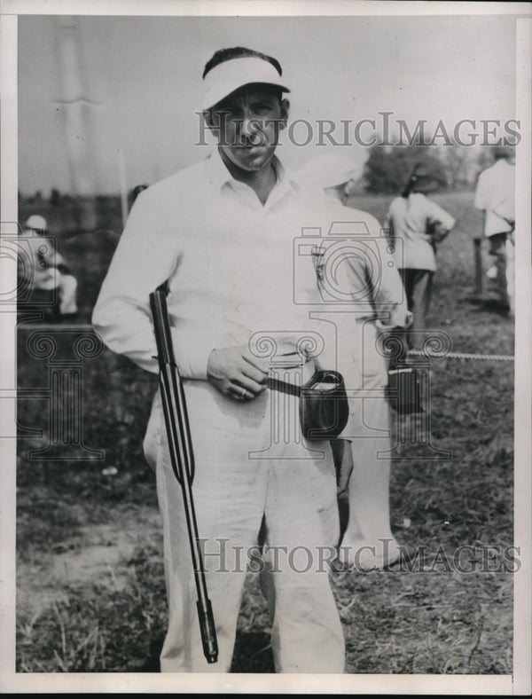 1937 Press Photo Don Sperry at National Skeet tournament at Detroit ...