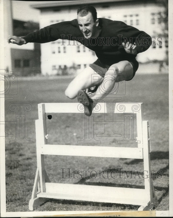 1932 Press Photo Sten Petterson Swedish Olympic 400 meter hurdler - ne ...