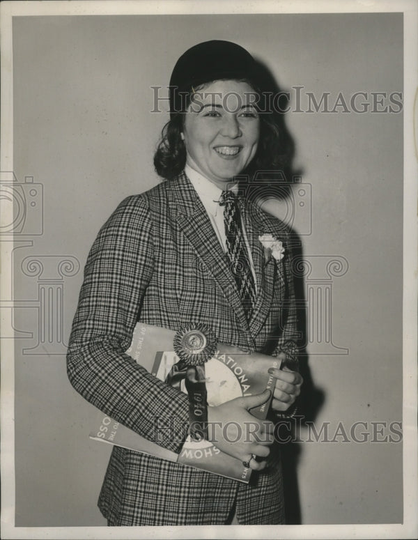 1940 Press Photo Jacqueline Galway rode Lord Highland at National Hors ...