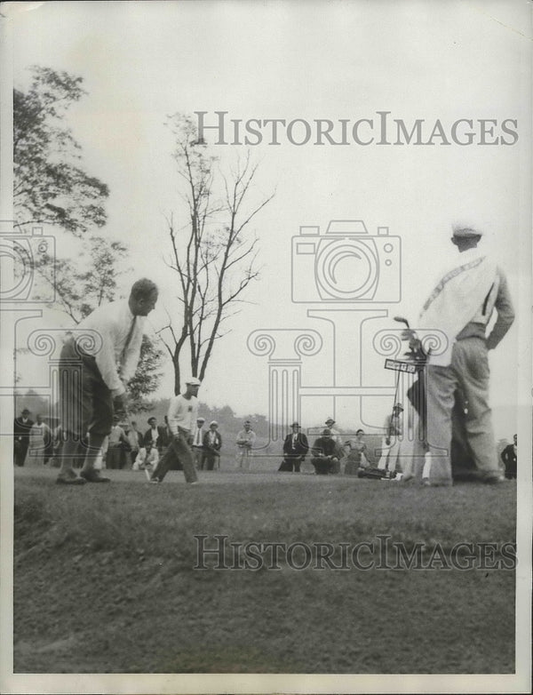 1933 Press Photo Max Marston at National Amateur golf in Cinncinati Oh ...