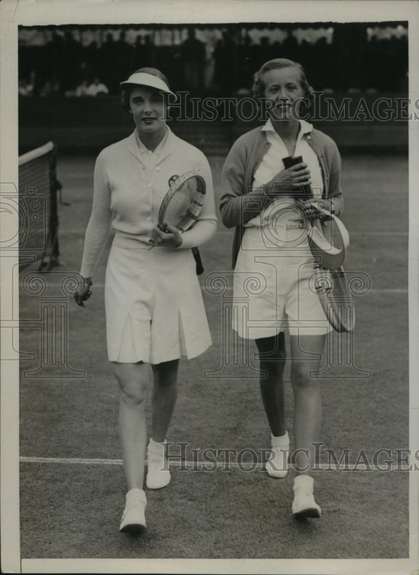 1936 Press Photo Kay Stammers & Mrs John Van Ryn at Women's Nat'l Sing ...