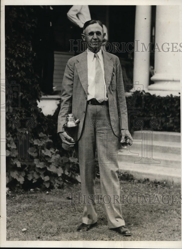 1930 Press Photo Golfer Walter Dean with Senior Trans Mississippi golf ...