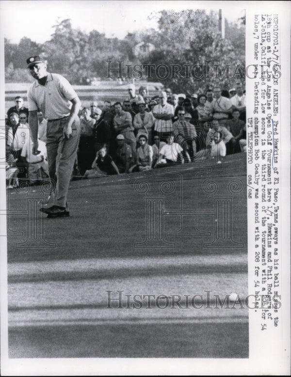 1962 Fred Hawkins on green at Los Angeles Open Golf Tournament ...