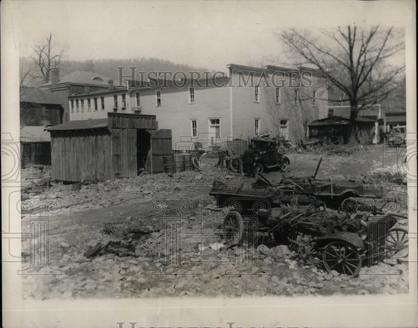 1924 Press Photo Kitzmiller, Maryland After Potomac Flood Waters Subsi ...