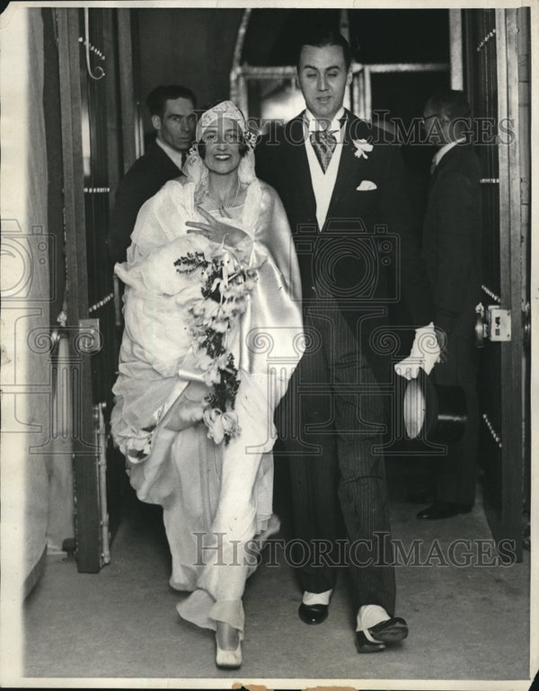 1930 Press Photo Daniel Sickles and Wife Best Wedding of the Season NY ...
