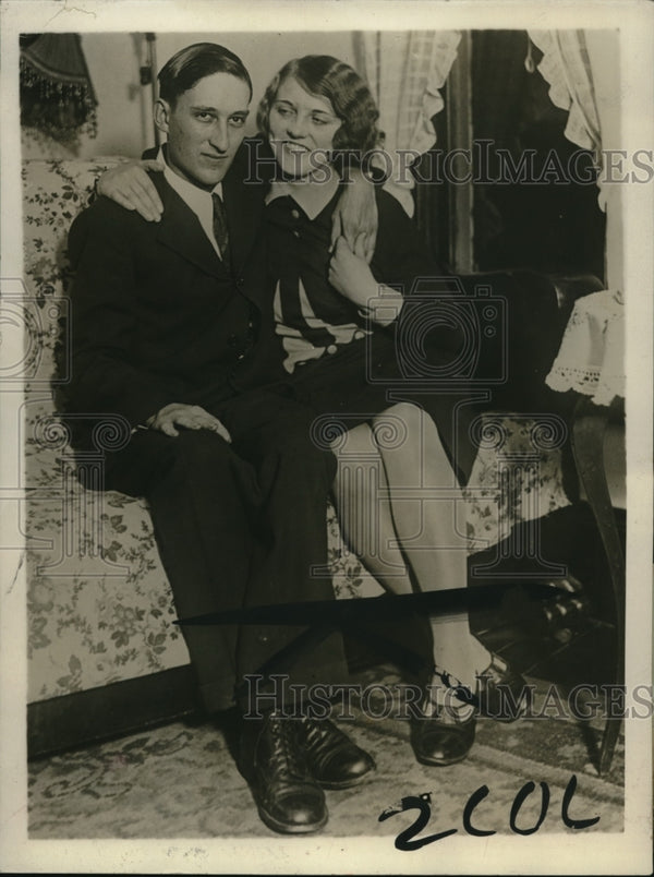 1930 Press Photo William Willock, Jr., wife, Adelaide Ingebretsen ...