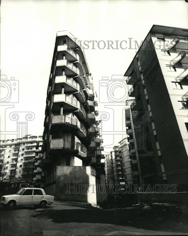 1970 Press Photo Tall Apartment Buildings in Naples, Italy Vomero Hill ...