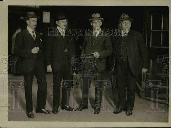 1921 Press Photo Scotland Yard Representatives Sgt Read, Ryan, A. Coll ...