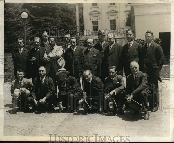 1930 Press Photo The European journalists received by President Hoover ...