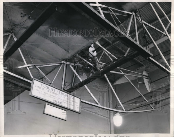 1955 Press Photo Wright biplane from 1910 at Smithsonian Institution ...
