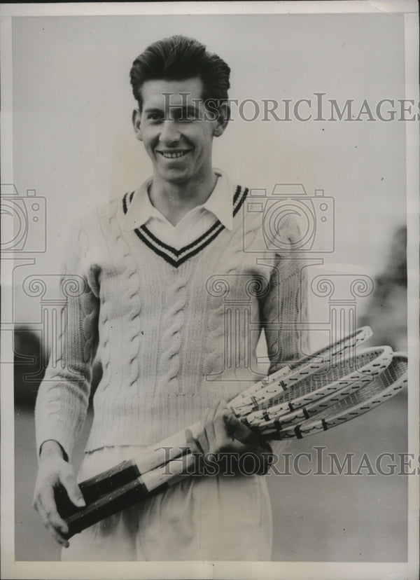 1938 Press Photo Edward Fuller defeats J. Gilbert Hall at North-South ...