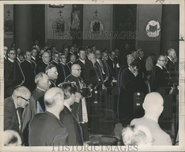 1960 Archbishop Joseph F. Rummel and other members of clergy ...