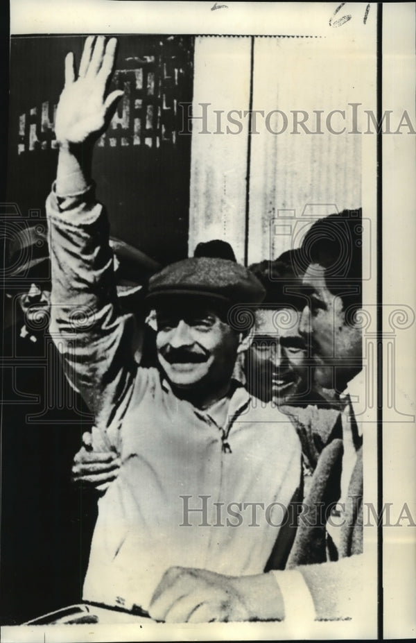 1971 Press Photo Col. Hugo Banzer Suarez at palace in La Paz, Bolivia ...