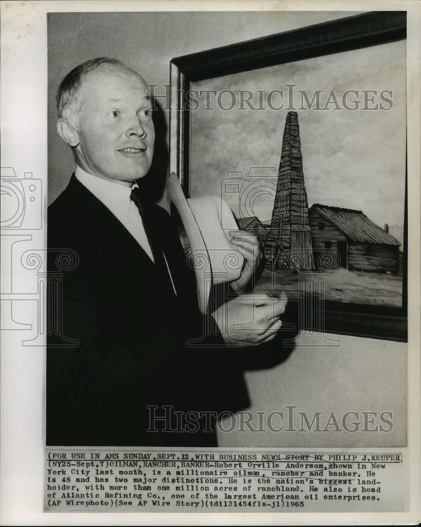 1965 Press Photo Robert Orville Anderson, Millionaire Oilman, Rancher ...