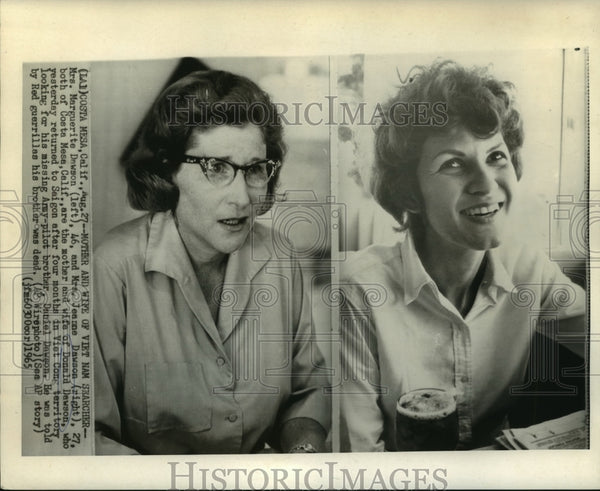 1965 Press Photo Mrs. Marguerite Dawson and Mrs. Jeanne Dawson of Cost ...