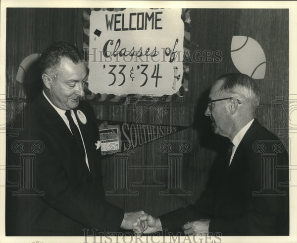 1961 Press Photo Dr. Luther Dyson & Jack Mashburn welcome Classes of ...