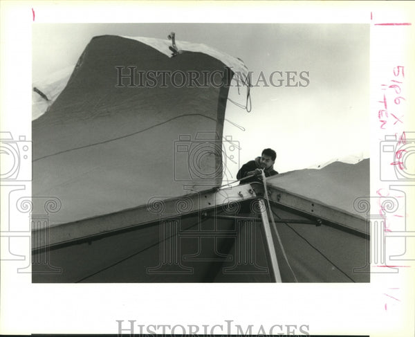 1994 Temporary structures go up at fairgrounds during construction ...