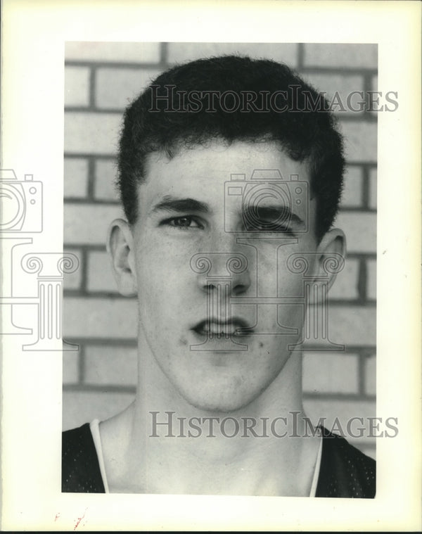 1990 Press Photo Edmund Fitzgerald of Newman Basketball team - Historic ...