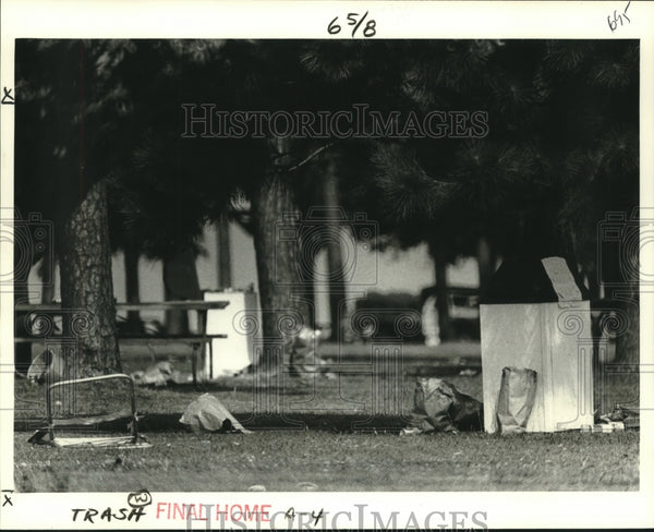 1979 Press Photo Trash leftover from 4th of July, Lakeshore and Wisner ...