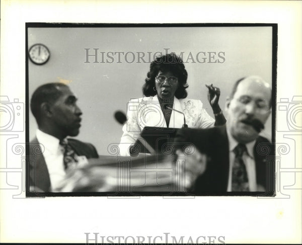 Press Photo Mildred Felix, Norris Butler and Rene Steinkamp at Council ...