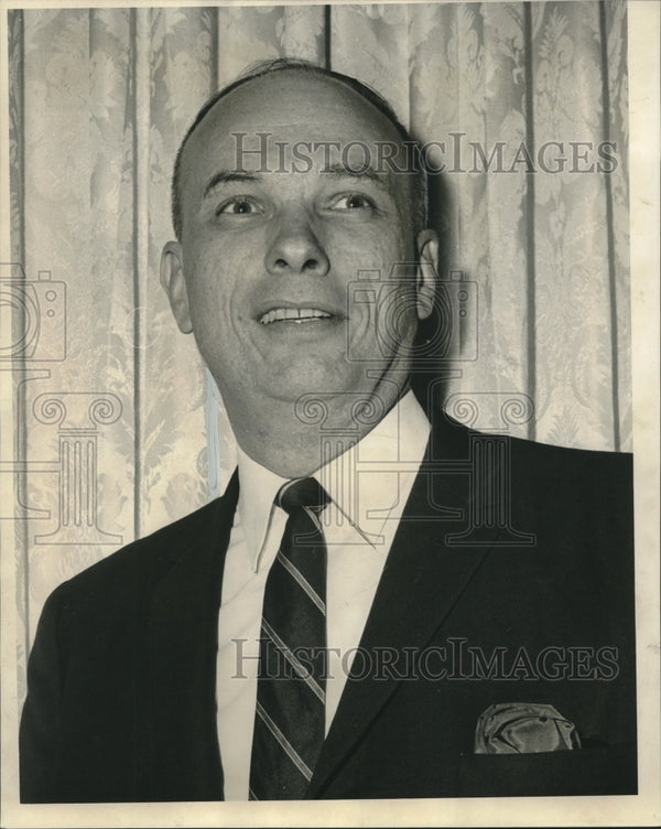 1966 Press Photo Morgan L. Fitch notes pacification efforts. - nob1344 ...