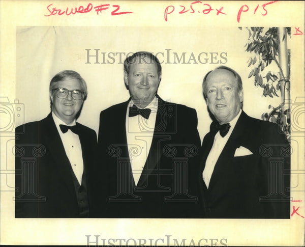 1994 Press Photo Peter Aron, Louis Freeman, Boatner Reily at Tulane Pa ...