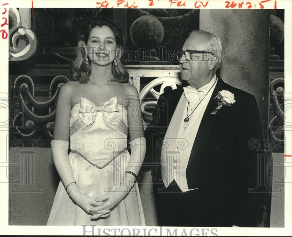 1989 Press Photo Nina Gensler & Edouard Carrere, Oberons Ball ...
