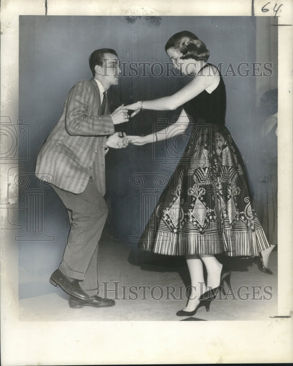 1957 Press Photo Marcella Flowers dancing with Allen Pendelton - nob19 ...