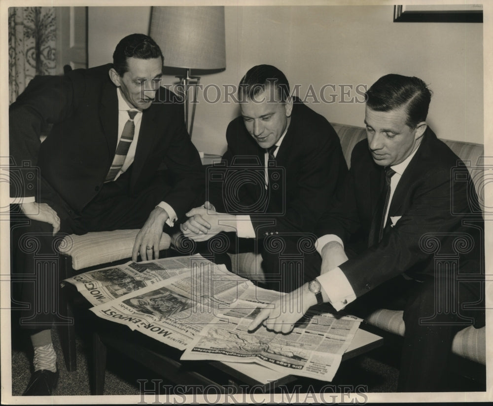 1962 Press Photo German Newsmen-Heinz Birkholz-Dietrich W. Schultz-Gen ...