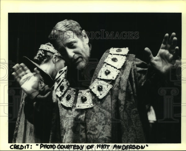 1994 Press Photo Ron Gural as "King Lear" at the Tulane Shakespeare Fe ...