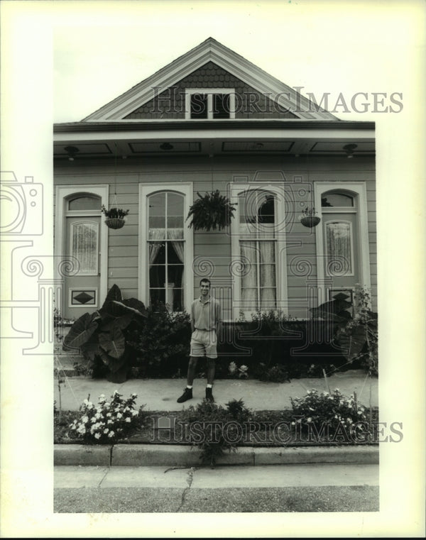 1995 Steven Hale standing in front of house he bought & renovated ...