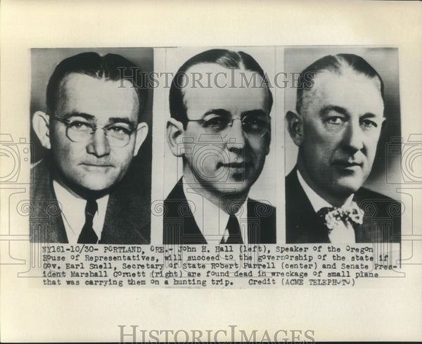 1947 Press Photo Governmental leadership for the State of Oregon - nob ...