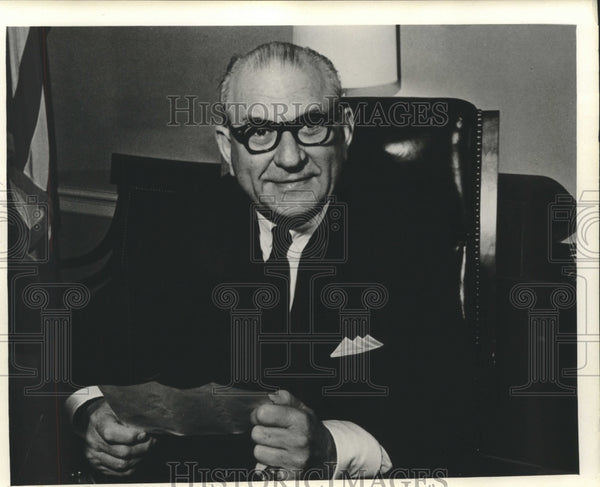 1968 Press Photo Representative F. Edward Hebert in his office - nob33 ...