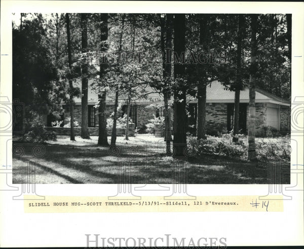 1991 Press Photo Exterior of the house at 121 D'Evereaux in Slidell ...