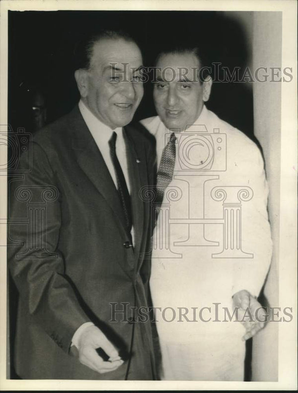 1964 Press Photo Lebanon's President Charles Helou with General Fuad C ...