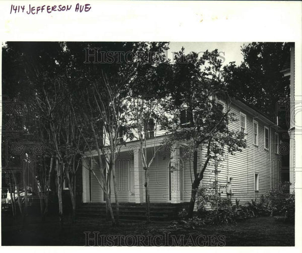 1987 Press Photo Housing - House located at 1414 Jefferson Avenue ...