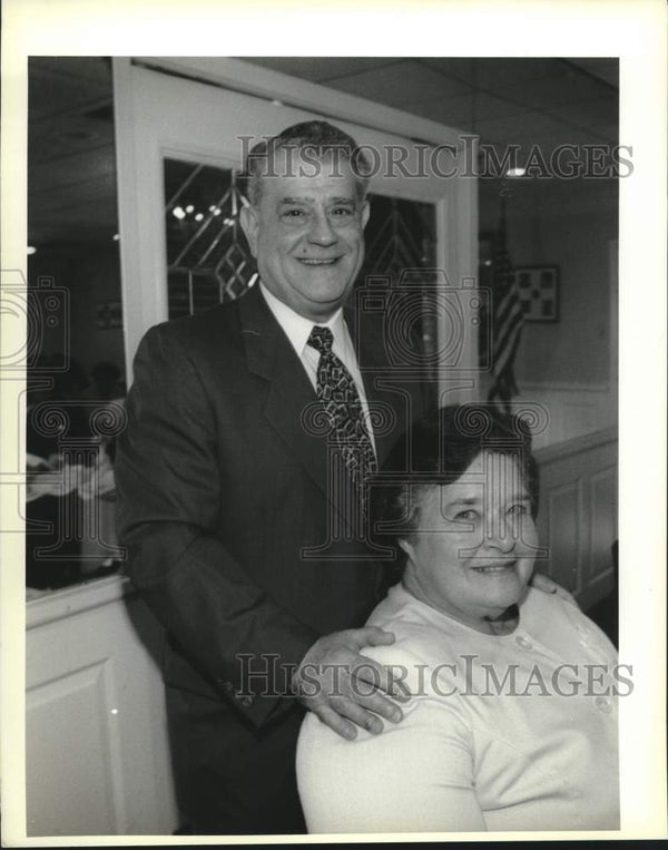 1993 Press Photo Cefalutana Society members Frank and Ruth Incaprera ...