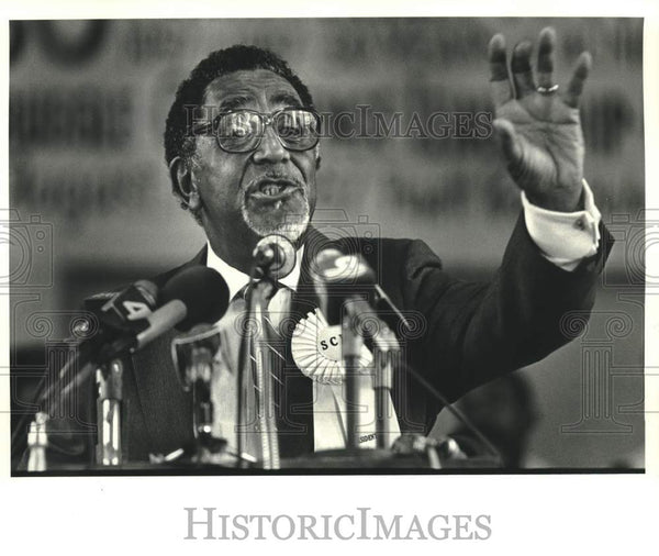 1987 Press Photo Dr. Joseph E. Lowery, Southern Christian Leadership C ...