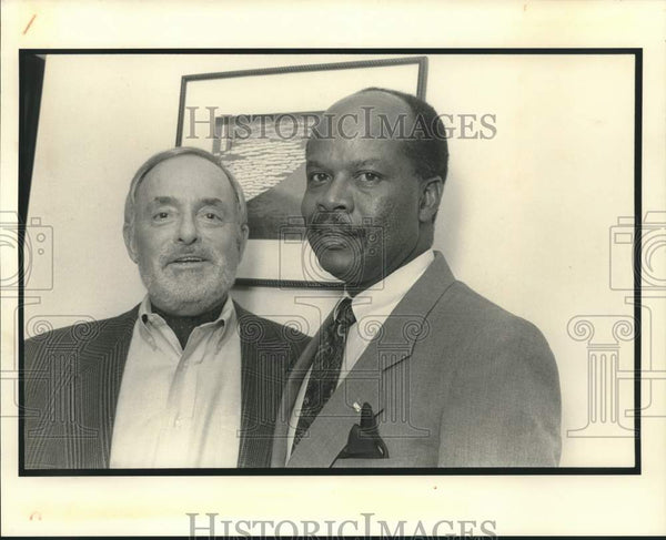 1990 Press Photo John Ormond & Yves Laborde, Director International Re ...