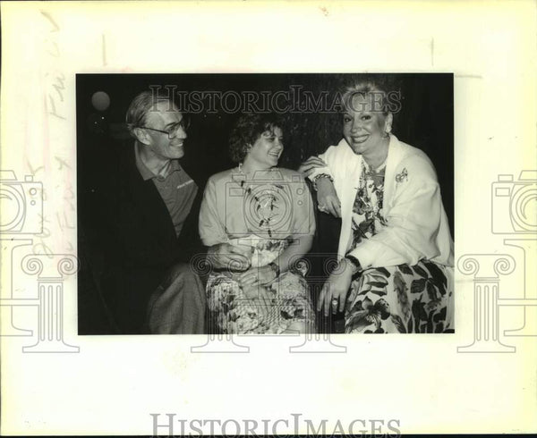 1989 Press Photo Mike Lacopo, Barbara Dickson, Eileen Kops at Newman S ...