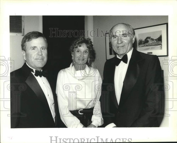1993 Press Photo Tom Davidson, Eduardo & Leonie Lucotti at Lawn & Tenn ...