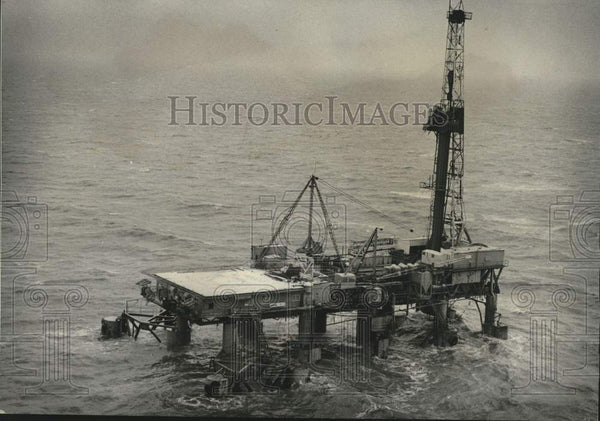 1973 Press Photo General view of the Cognac Platform off the East Coas ...