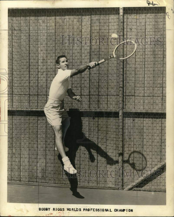 Press Photo Bobby Riggs, worlds professional tennis champion. - noc663 ...