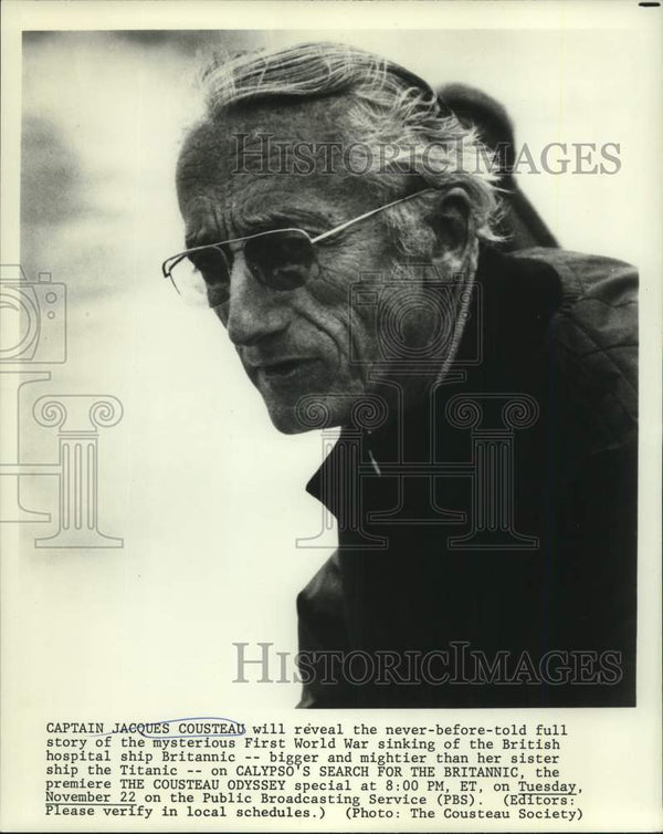 1977 Captain Jacques Cousteau reveasl story of the Britannic Ship ...