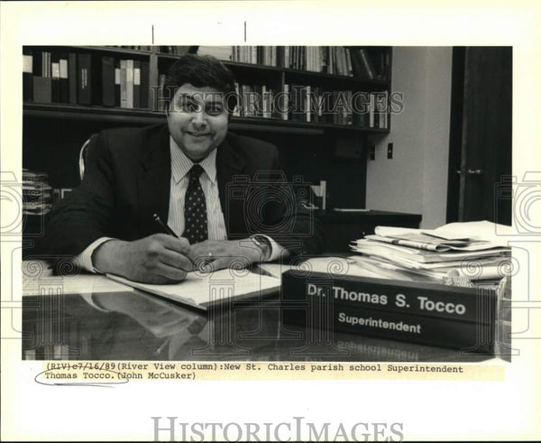 1989 Thomas Tocco, St. Charles parish school Superintendent - Historic ...