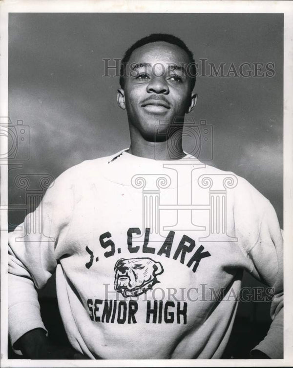 1968 Press Photo Quarter miler Carl Thompson of Clark Senior High - no ...