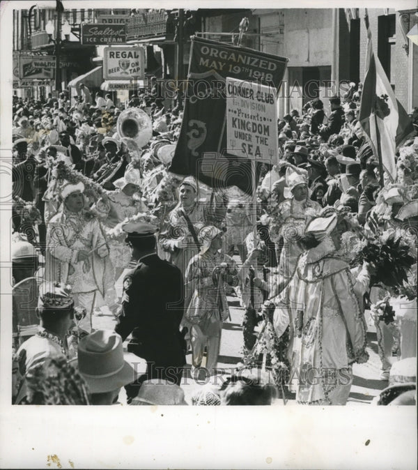 1964 The Carnival Marching Club Corner Club marches in a parade ...