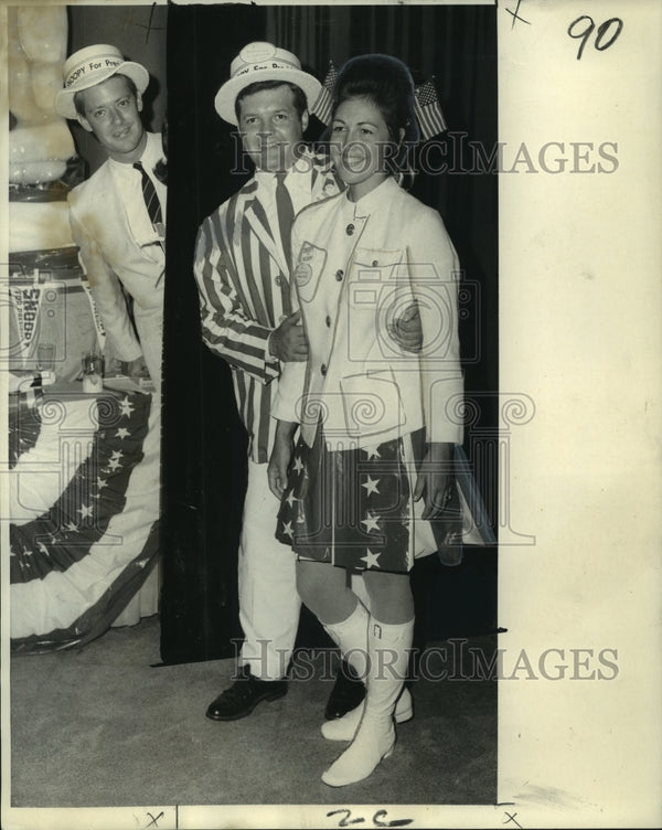 1968 Mr. and Mrs. David D. Duggins at Snoopy for President party ...