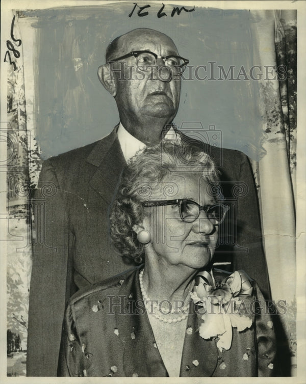 1966 Press Photo Mr. & Mrs. H.A. Dutton Celebrate 50th Wedding Anniver ...